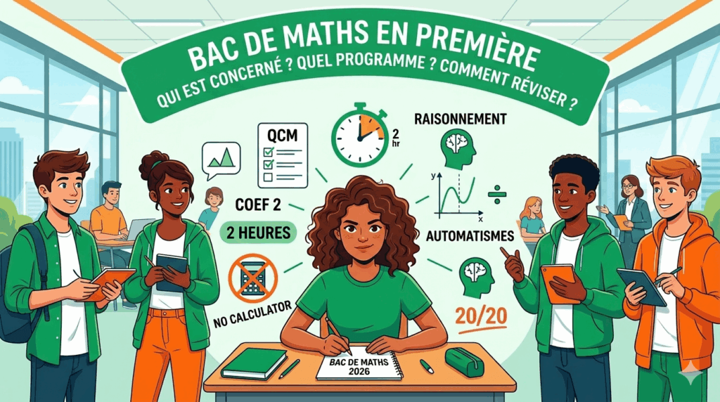 Bac maths première 2026 : tout savoir + guide révisions - Runsciences